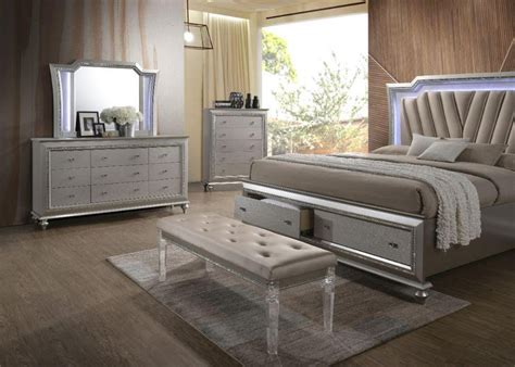 Acme Kaitlyn Bench Pu And Clear Acrylic