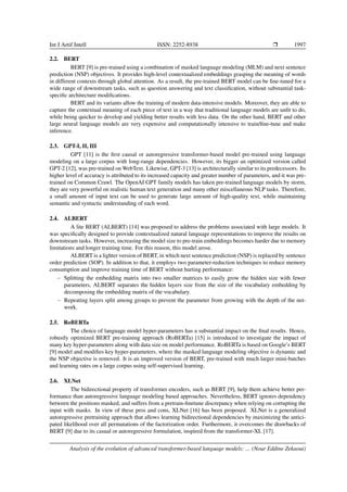 Analysis Of The Evolution Of Advanced Transformer Based Language Models Experiments On Opinion