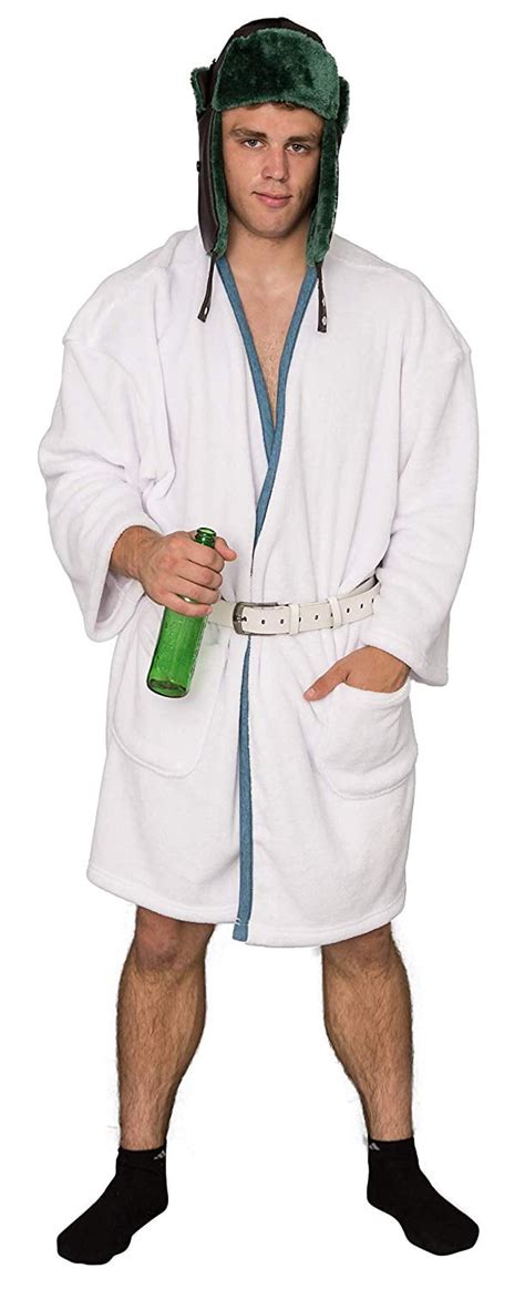 Christmas Vacation Cousin Eddie White Robe And Belt Costume Set