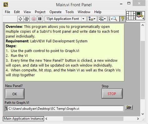 open multiple copies of a subvi front panel and update each