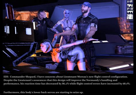 Rule 34 2013 3d Alien Asari Beard Bent Over Blue Hair Breasts Commander Shepard Edi English