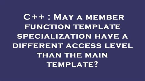 function template specialization