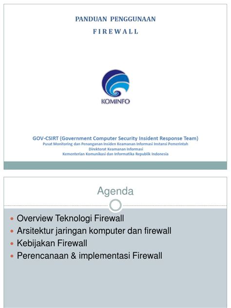Pdf Panduan Penggunaan Firewall Dokumen Tips
