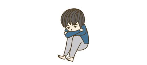 鬱の人 イラストマン人物フリーイラスト素材集