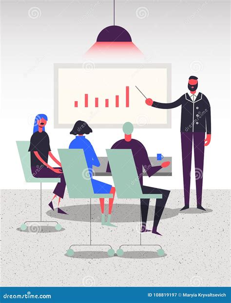 Vector Stylized Characters Business Illustration Meeting Conference