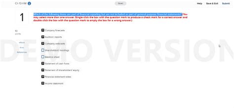 Solved Ch HW Saved Help Save Exit Submit Which Of The Chegg Com