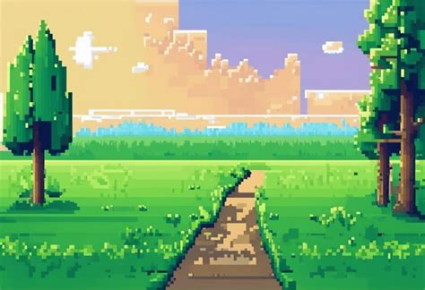 Download Pixelated Path Into The Countryside Backgrounds Online
