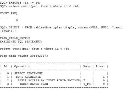 Bind Variable And Bind Peeking Oracle And Other Database Technologies