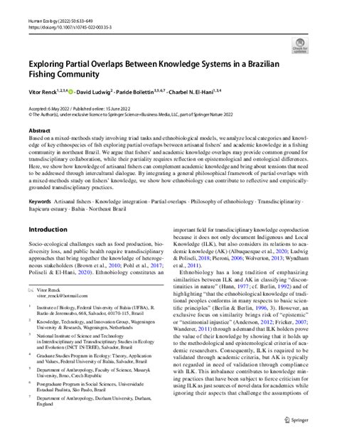 Pdf Exploring Partial Overlaps Between Knowledge Systems In A