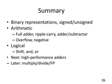 Ececs 552 Arithmetic And Logic Ppt Download