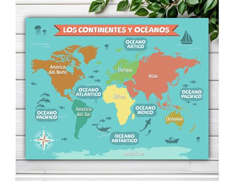 Los 7 Continentes Y Océanos Los Continentes Del Mundo Para Niños