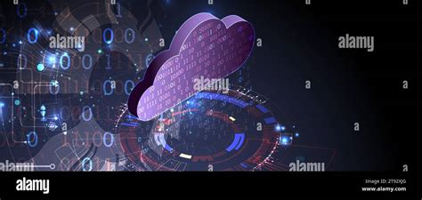 Cloud Computing Concept Abstract Connection Technology Background Hand Drawn Vector Stock