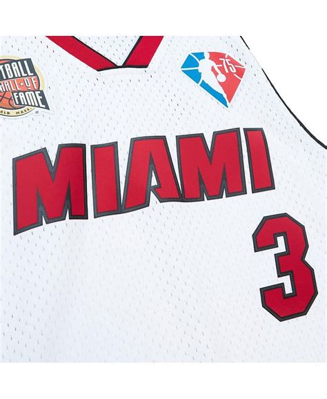Mitchell And Ness Mens And Womens Dwyane Wade White Miami Heat Hall Of