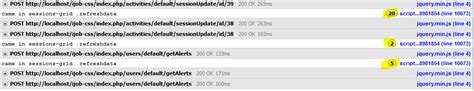 Javascript Firebug Displays Count Of Console Printed Text Stack