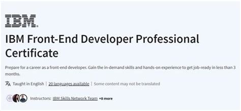 Coursera Ibm Frontend Developer Professional Certificate