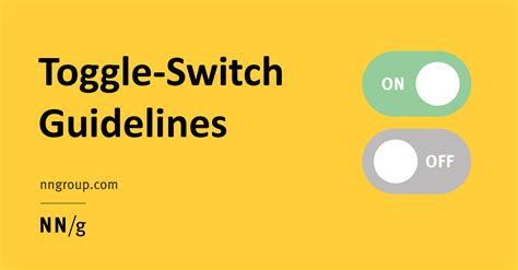 Toggle Switch Guidelines For Ui Design