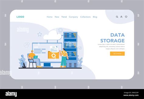 Data Storage Web Or Landing Page Secure Cloud Computing And Server