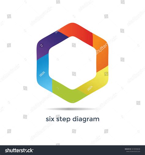Six Step Diagram Vector Template Stock Vector Royalty Free 1610930638