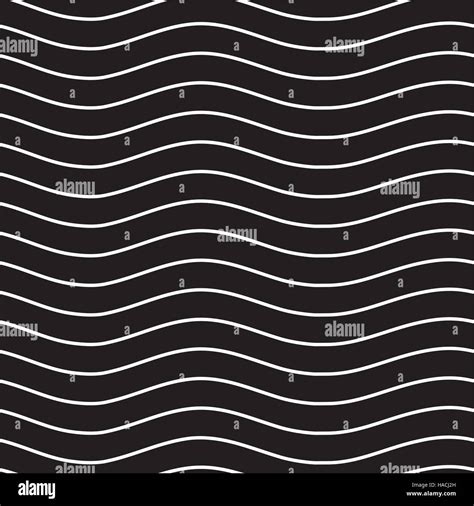 Universal Seamless Linear Striped Wave Abstract Pattern In Black Stock Vector Image And Art Alamy