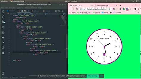 clock how to make a digital clock with html css and javascript no