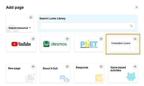 embedded content lumio