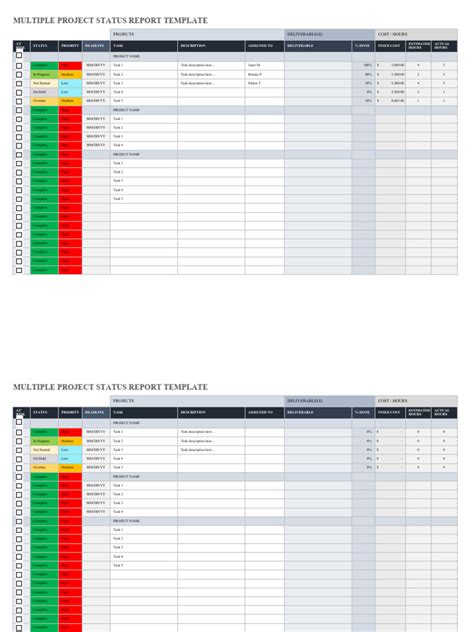 ic multiple project status report 10776 download free pdf computing
