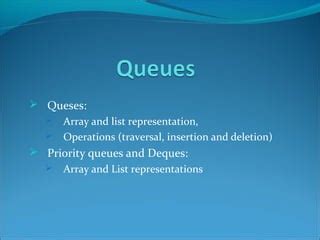 Data Structure And Algorithms Queues PPT