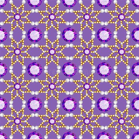 Background Seamless With Pattern And Gems Stock Vector Illustration Of Abstract Pearl 95891265