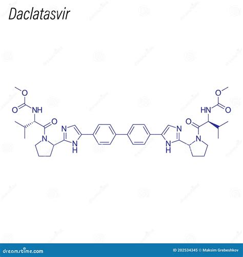 Daclatasvir Molecule Antiviral Medication Molecular Structure