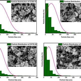 SEM Micrograph With The Distribution Of Particle Size Of The Prepared Download Scientific