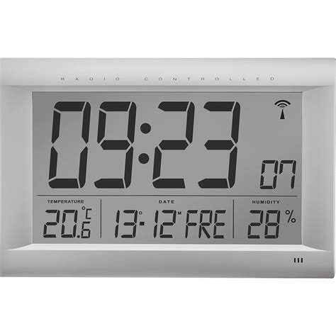 LCD Radio Synchronised Wall Clock HxWxD X X Mm Kaiserkraft