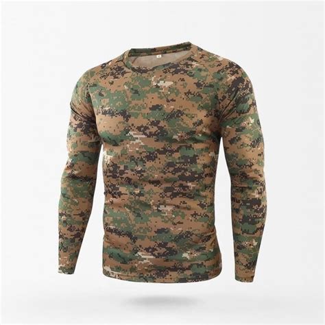 Digital Camo Military Long Sleeve