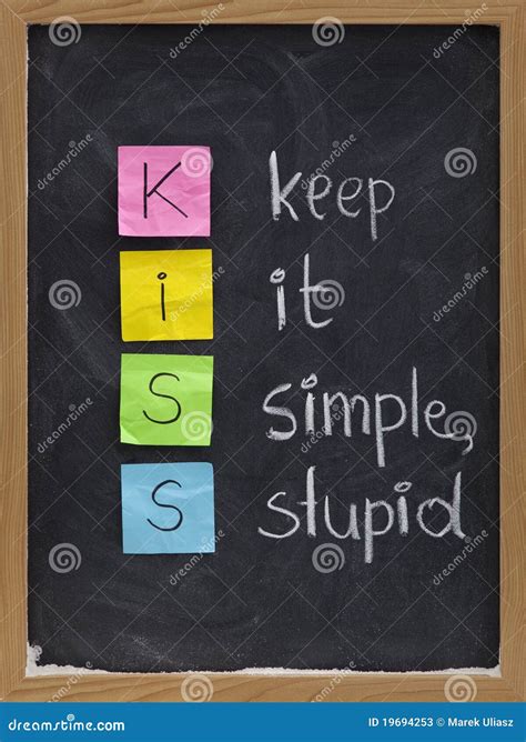 keep it simple stupid kiss concept stock image image of acronym