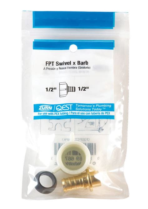 Zurn Pex Qqsfc33gxnpk1 Zurn Swivel Hose To Pipe Adapter 12 In Pex