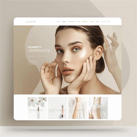 Web Design Ui Ux Landing Page For Skin Aesthetics Clinic Premium Ai Generated Image