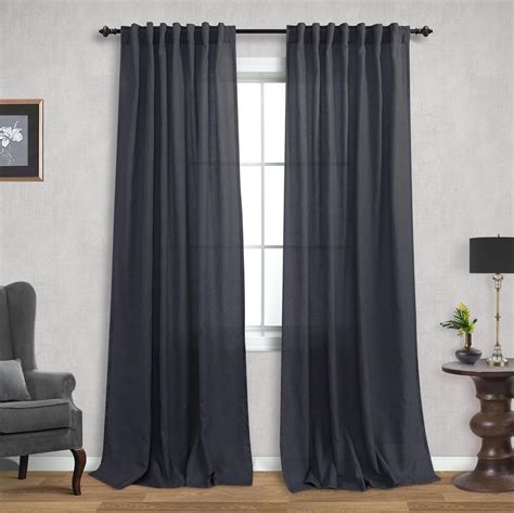 Mrsnaturall Dark Grey Curtains For Living Roomcharcoal