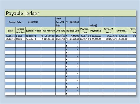 Accounts Payable Excel Template