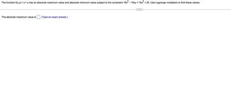 [solved] the function f x y x y has an absolute m