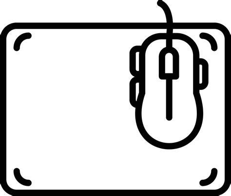 Mouse Pad Vector Line Icon 9293543 Vector Art At Vecteezy