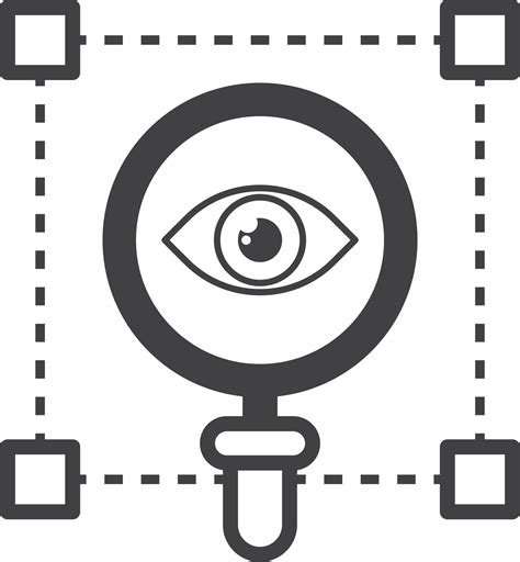 Magnifying Glass And Eyeball Illustration In Minimal Style 13399307 Png