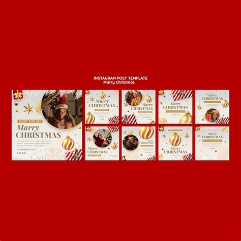 Christmas Celebration Instagram Posts Premium Psd