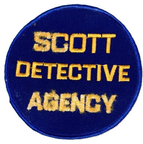 Scott Detective Agency Vintage Embroidered Private Eye Patch