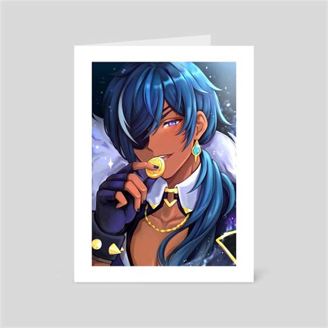 Kaeya From Genshin Impact An Art Card By Rinekooo Inprnt