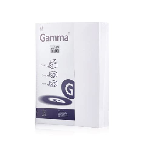 Gamma กระดาษการ์ด A4 180แกรม สีขาว 100แผ่น แพ็ค Shopee Thailand