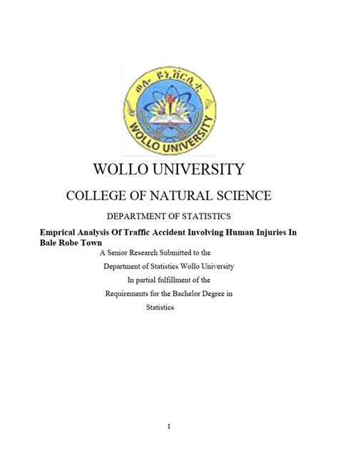 Wollo University College Of Natural Science Pdf Logistic Regression Linear Regression