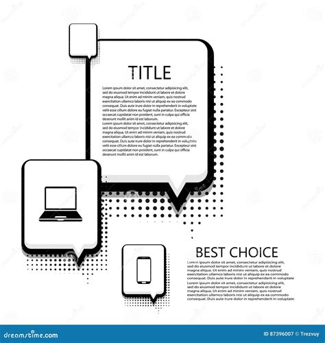 Vector Modern Halftone Bubble Speech Icons Business And Technology