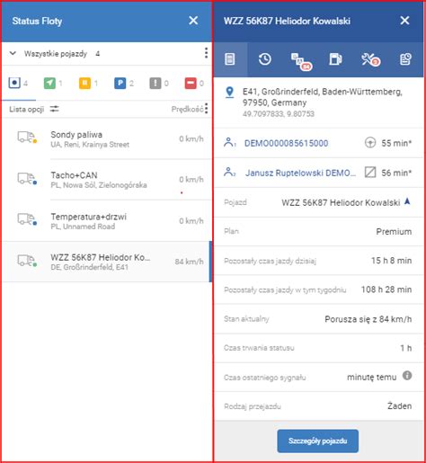 Menu Statusu Floty Fms Documentation
