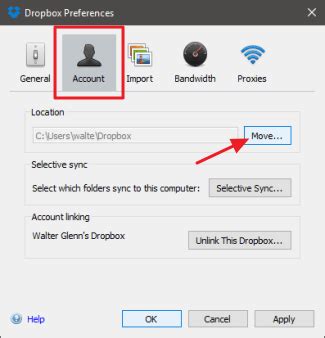 How To Change The Dropbox Folder Default Location