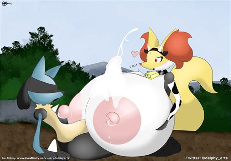 Rule 34 Absurd Res Anthro Big Breasts Big Penis Bodily Fluids Braixen