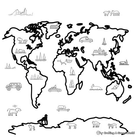 Coloring Pages Map